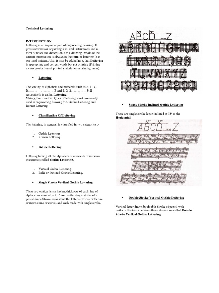 Technical Lettering | Download Free PDF | Written Communication | Writing
