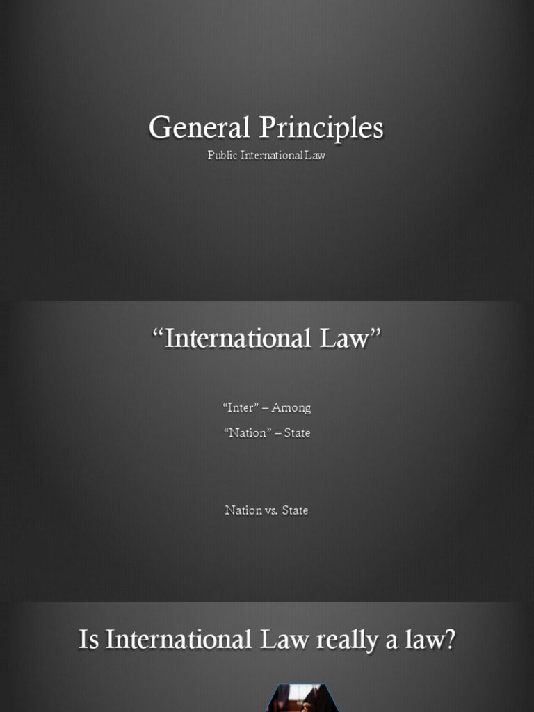 PIL - General Principles | PDF | International Law | Treaty