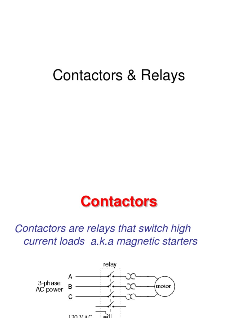 Contactors Relays | PDF | Relay | Electric Motor