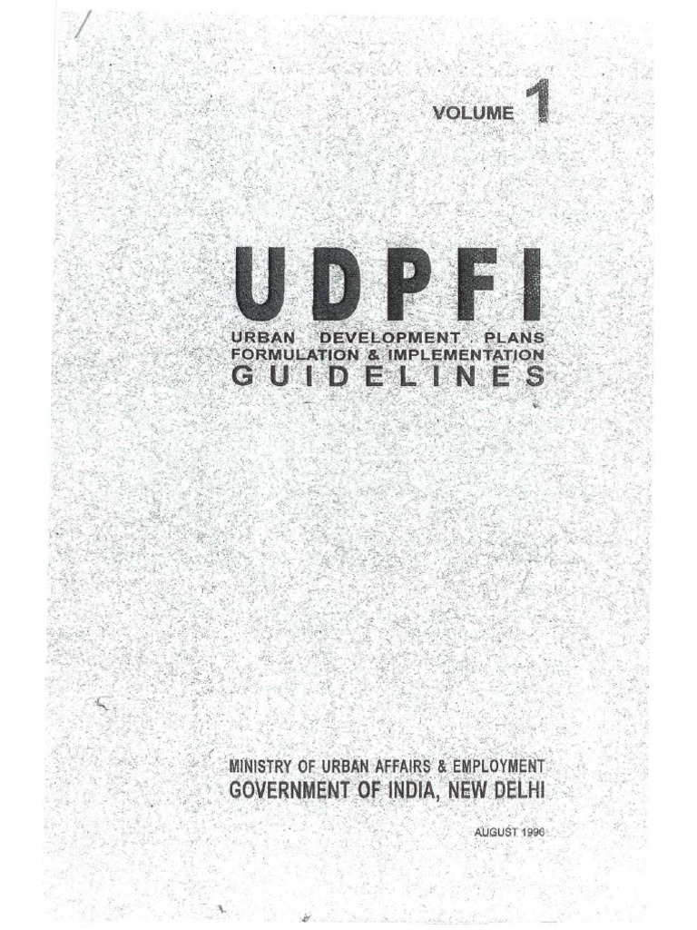 Urban Development Plans Formulation and Implementation Guidelines ...