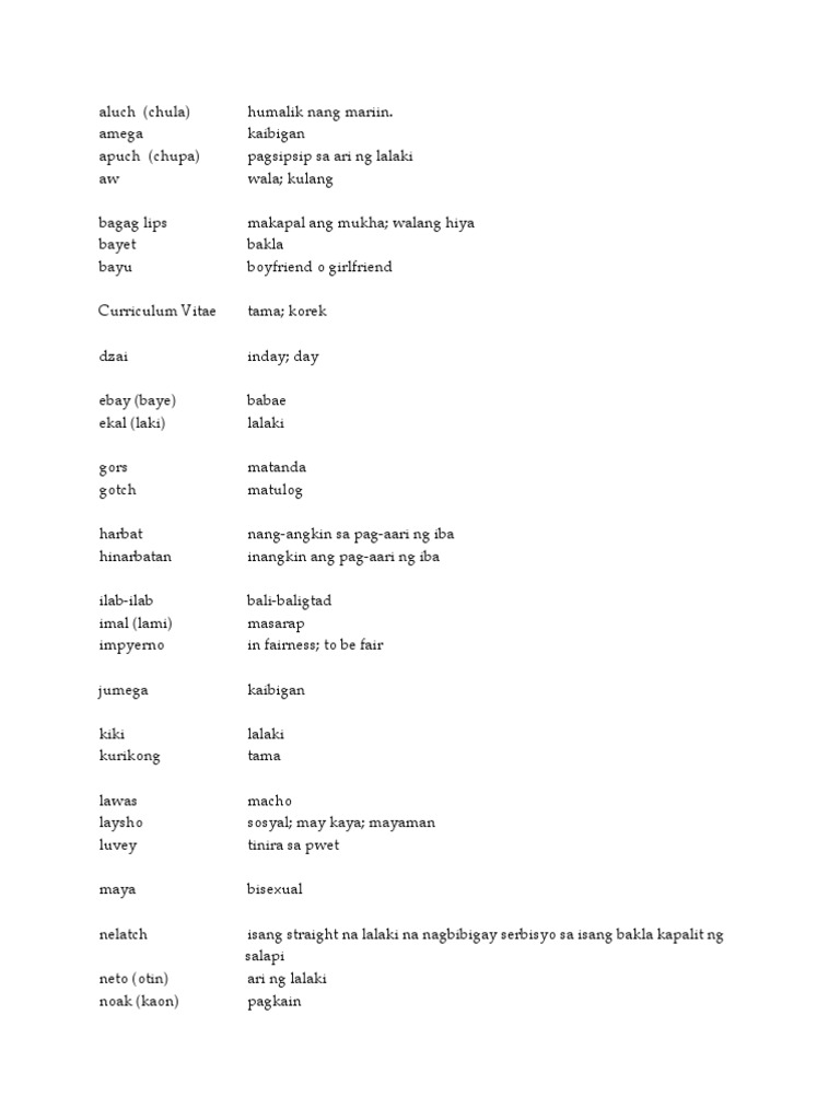 Gay Lingo | PDF
