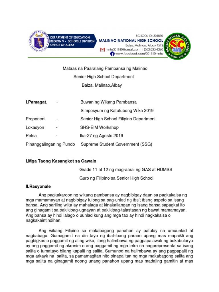 Project in Filipino 2 | PDF