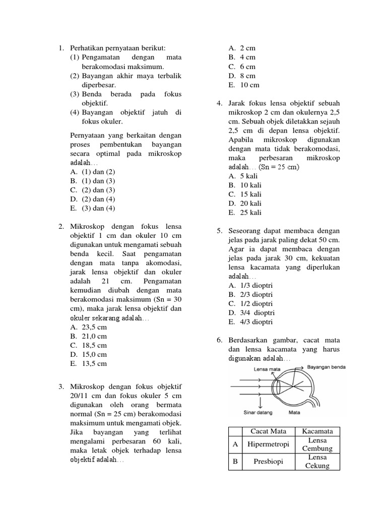 Soal Optik | PDF