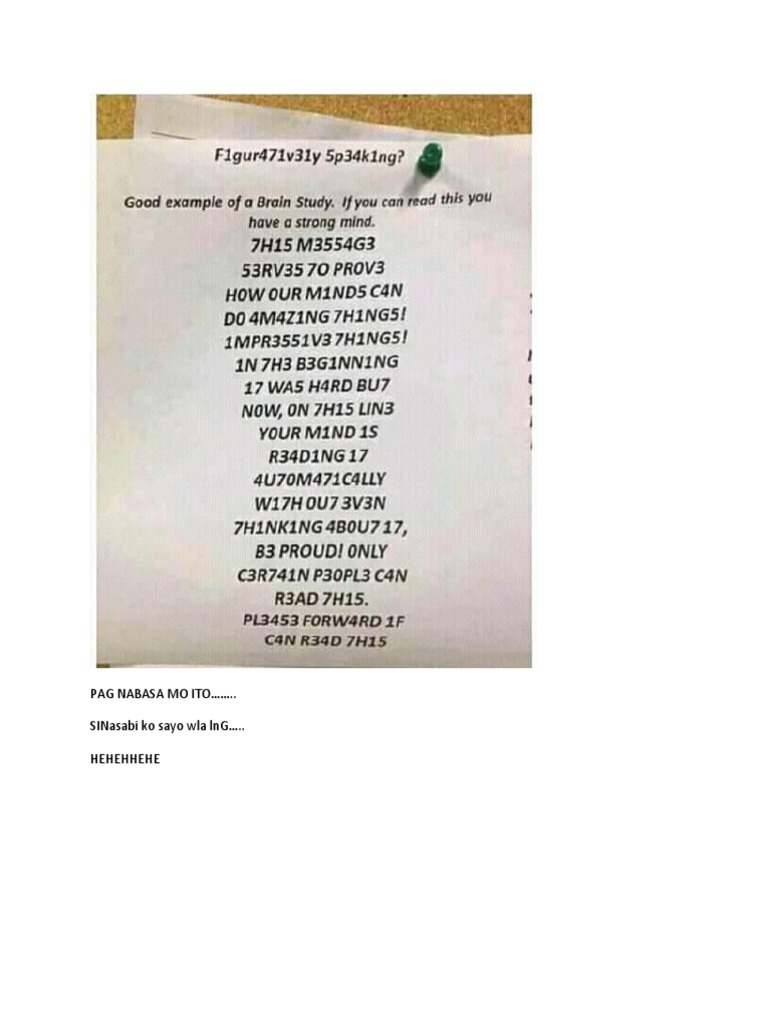 Pag Nabasa Mo Ito .. Sinasabi Ko Sayo Wla LNG .. Hehehhehe | PDF