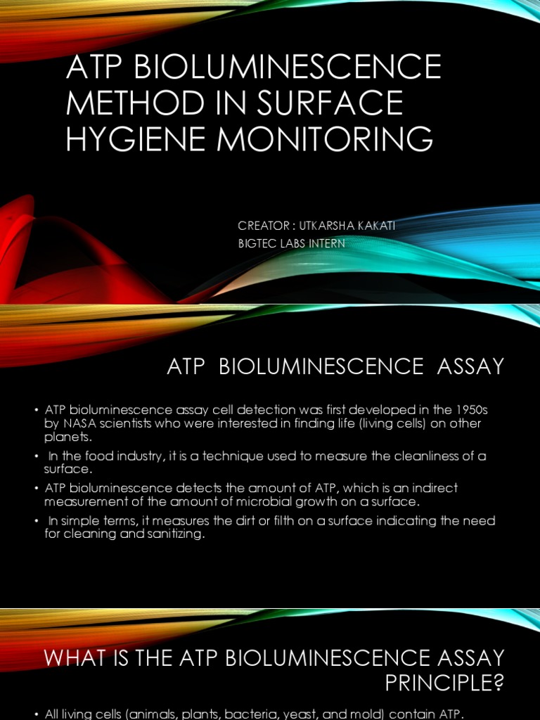Atp Bioluminescence Method in Surface Hygiene Monitoring: Creator ...