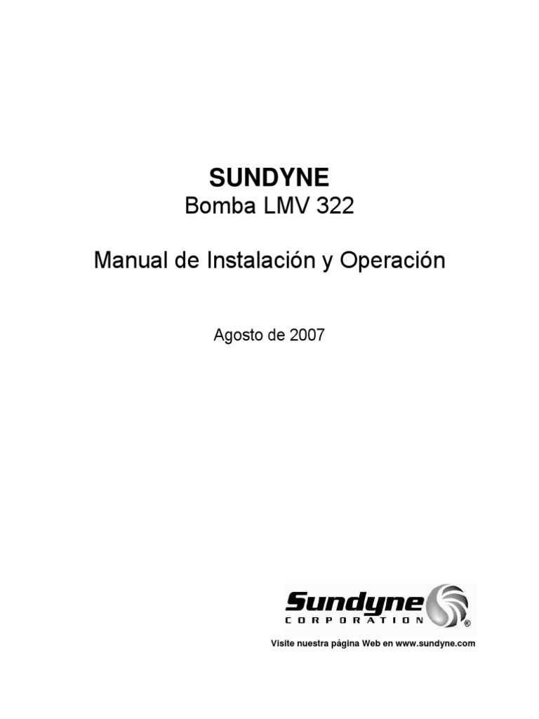 Sundyne Bomba LMV 322 | PDF | Bomba | Engranaje
