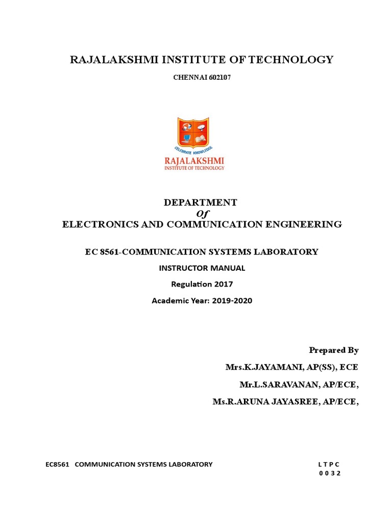 CS Lab Manual | PDF | Frequency Modulation | Modulation