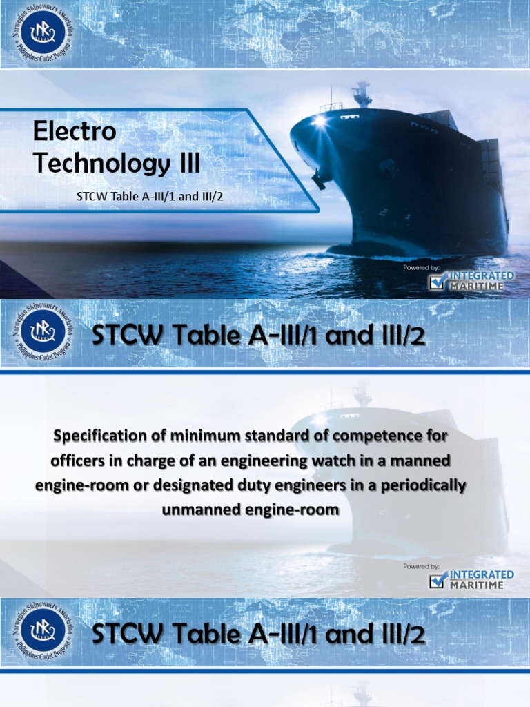 Electro Technology III: STCW Table A-III/1 and III/2 | P–N Junction | Electronic Engineering