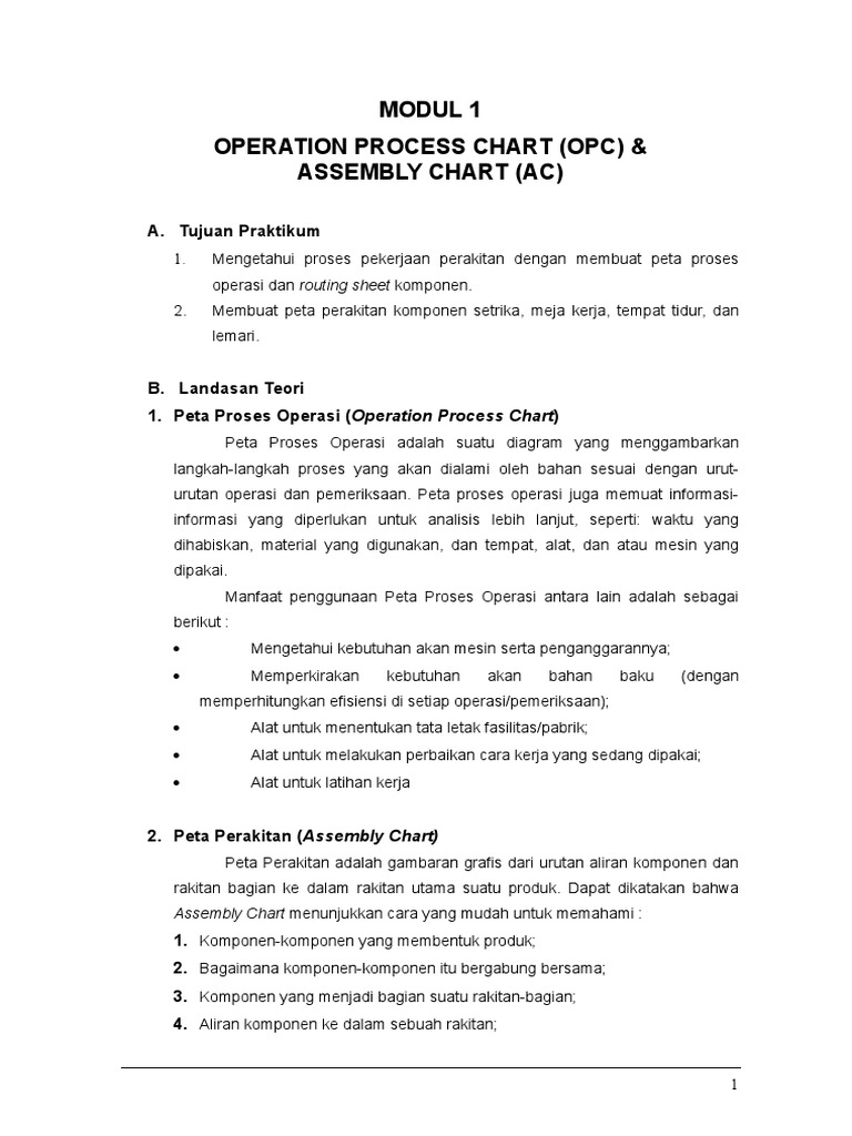 Proses Peta Operasi dan Perakitan | PDF | Teknologi & Rekayasa
