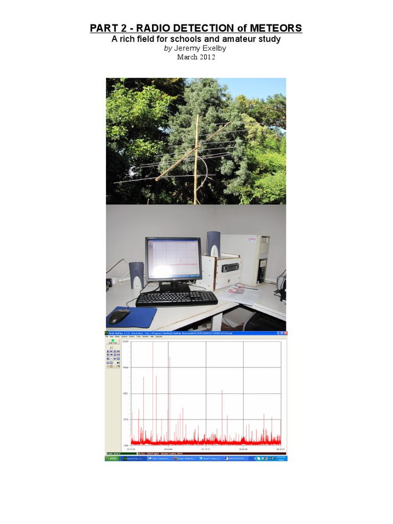 Radio Detection of Meteors Part 2 | PDF | Antenna (Radio) | Coaxial Cable