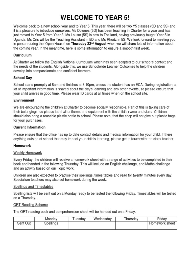 Welcome Letter 3 | PDF | Educational Psychology | Communication