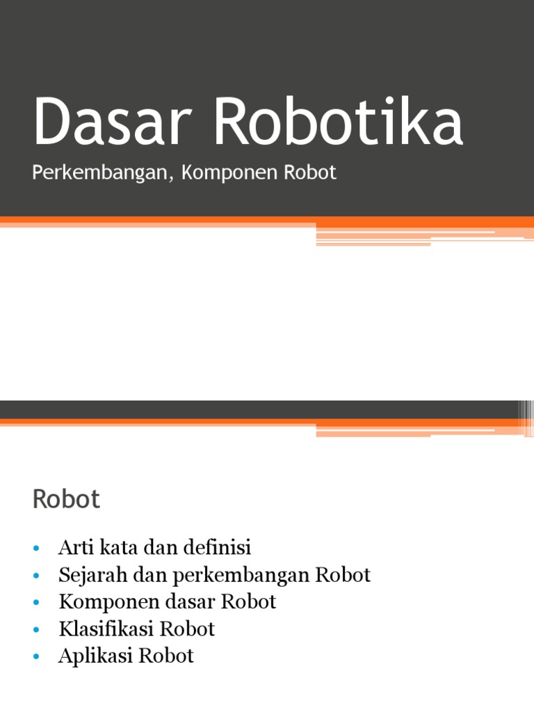 Pengenalan Dasar Robotika | PDF