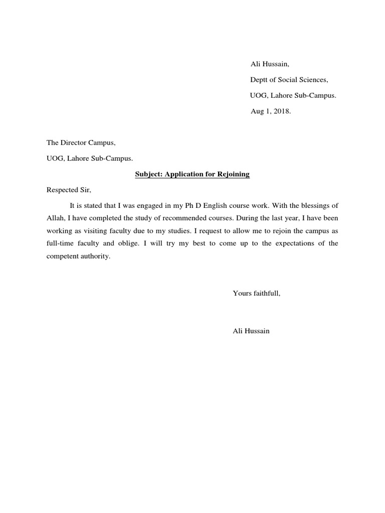 Subject: Application For Rejoining | PDF | Language Arts & Discipline