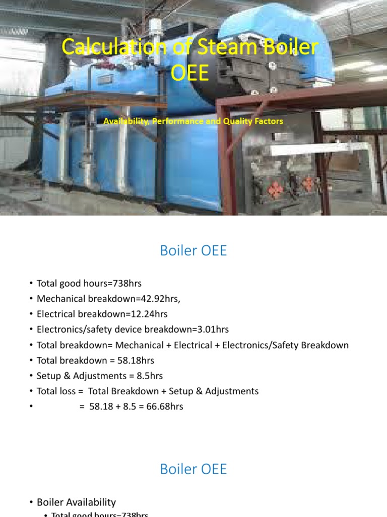Calculation of Steam Boiler OEE | PDF