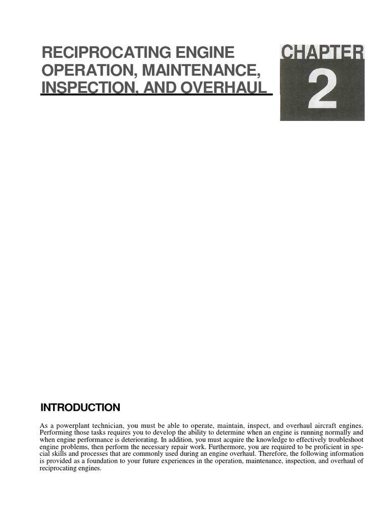 CHAPTER 2 Reciprocating Engine Operation, Maintenance, Inspection and ...