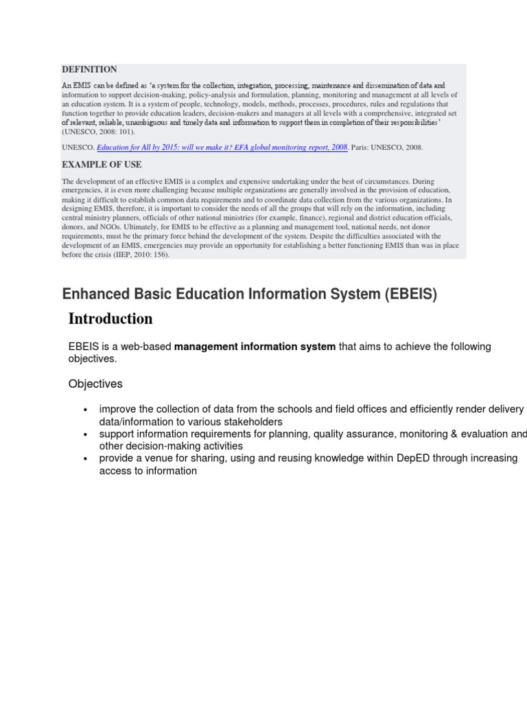 Defining an Education Management Information System and its Importance ...