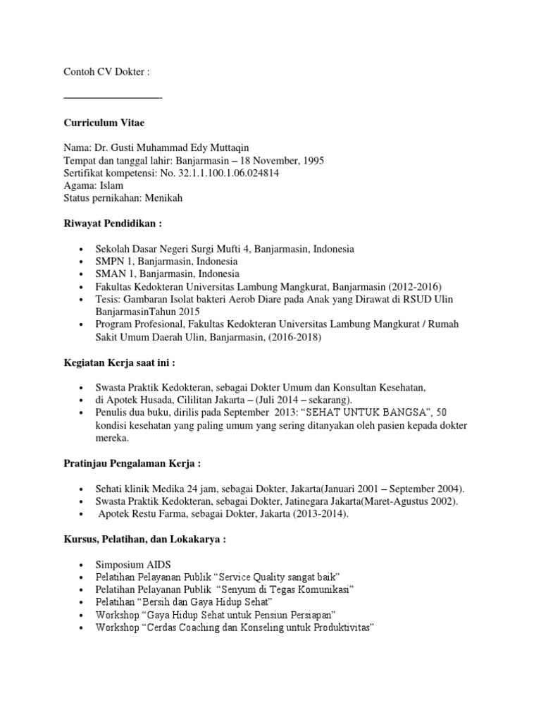 Menarik! 17 Contoh CV Lamaran Kerja yang Baik dan Benar