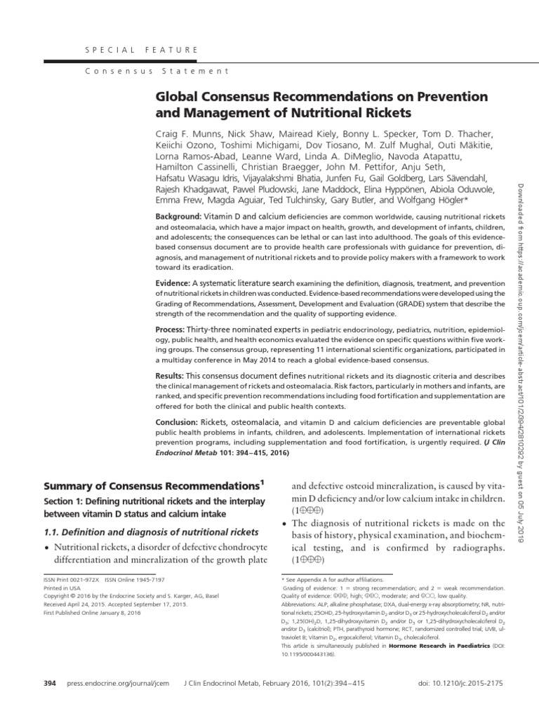 Rahitism - Guideline PDF | PDF | Vitamin D | Vitamin