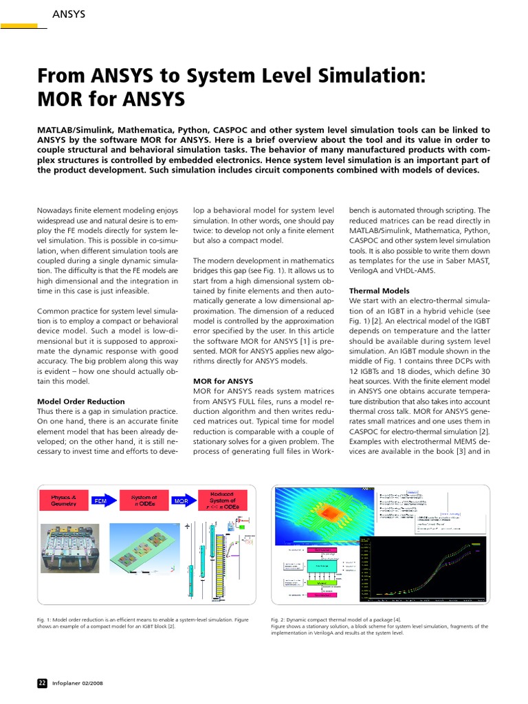 Mor For-4 Ansys Program | Download Free PDF | Simulation | Areas Of ...