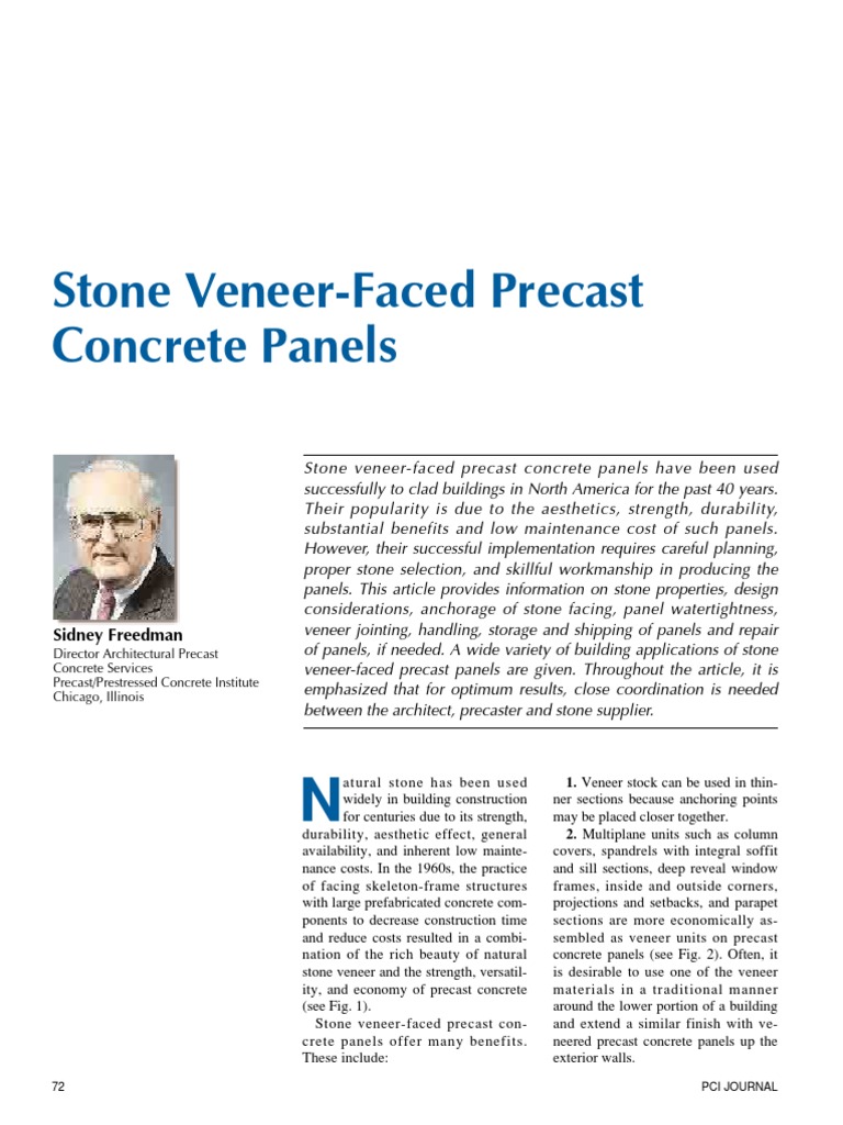 Stone Veneer Precast Concrete Panels | PDF | Precast Concrete | Concrete