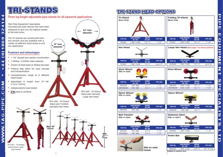 Tri-Stands Tri-Stands: Tri-Stand Head Options Tri-Stand Head Options ...