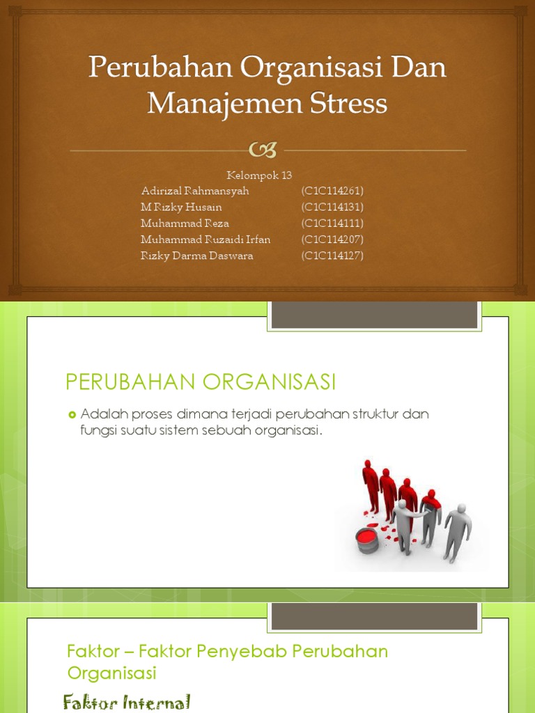 Perubahan Organisasi Dan Manajemen Stress | PDF | Pengembangan Diri