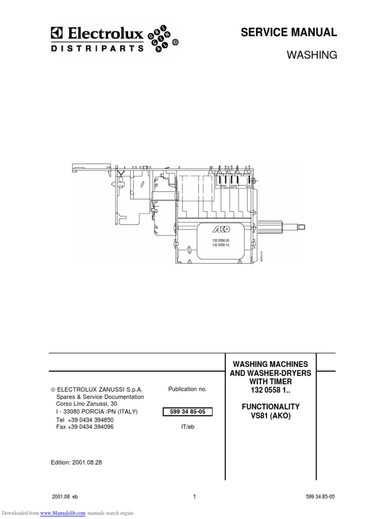 Service Manual: Washing | PDF | Washing Machine | Electrical Engineering