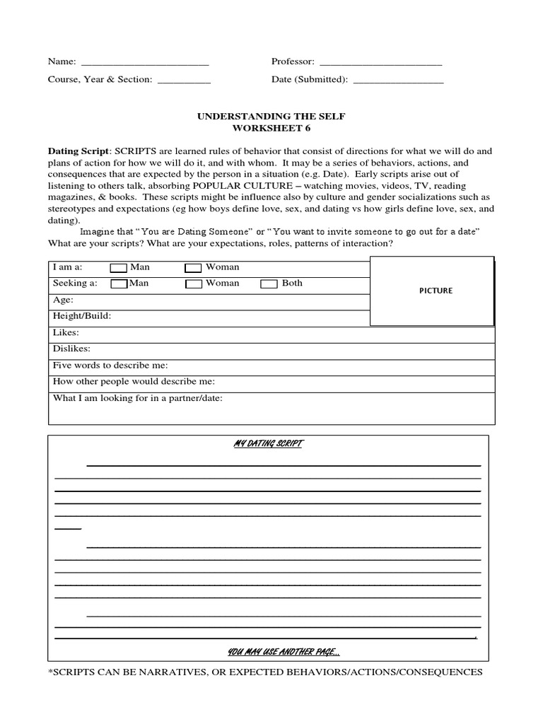 Understanding Personal Dating Scripts: An Exercise in Identifying ...