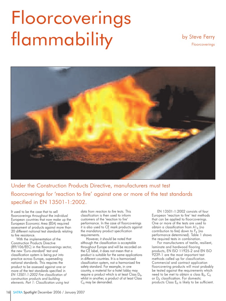 Floor Covering Flammability | PDF | Combustion | Fires