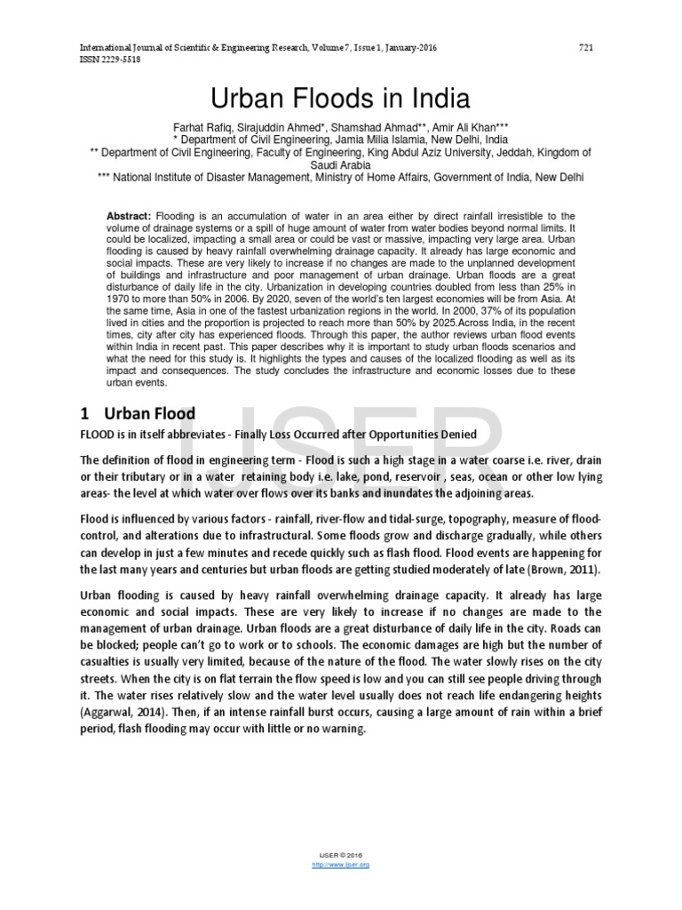 Urban Floods | PDF | Flood | Surface Runoff