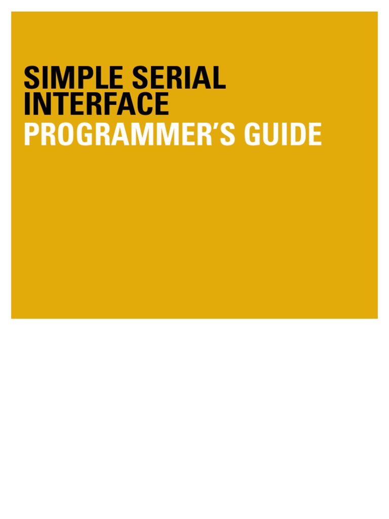 Simple Serial Interface Ssi Programmers Guide Pdf Transmission Control Protocol Network 0376