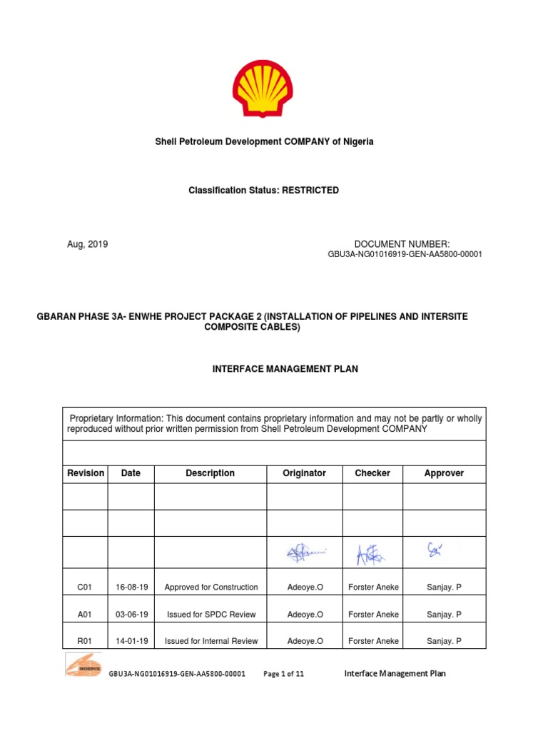 Interface Management Plan | PDF | Project Management | Interface ...
