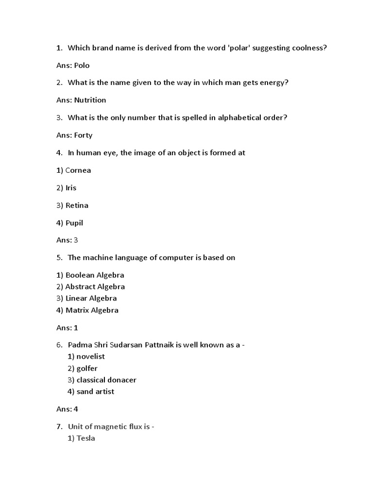 Buzzer Round Questions | PDF | Science & Mathematics