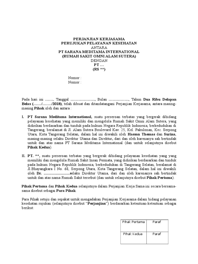 2 1 2 5 Mou Rumah Sakit Pdf