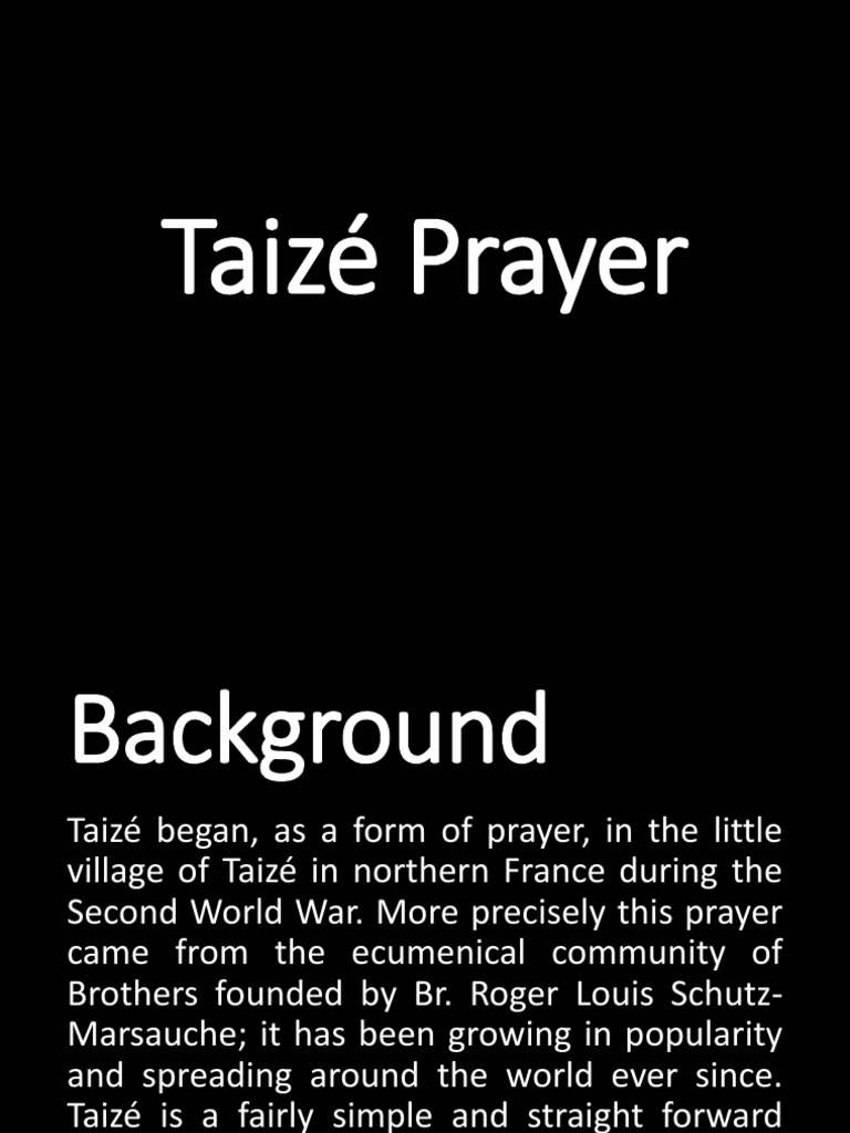 Taize Prayer | PDF | Prayer | Christian Worship And Liturgy