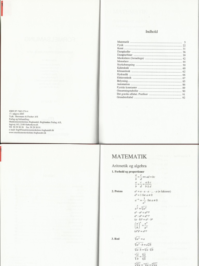 Formelsamling For Maskinmester | PDF