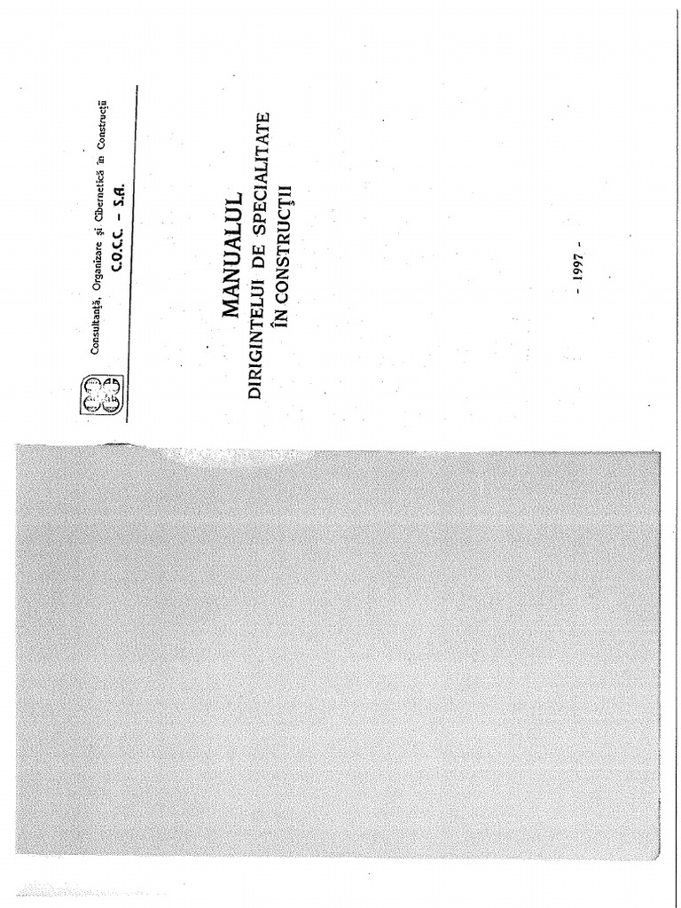 Manualul Dirigintelui de Specialitate in Constructii | PDF