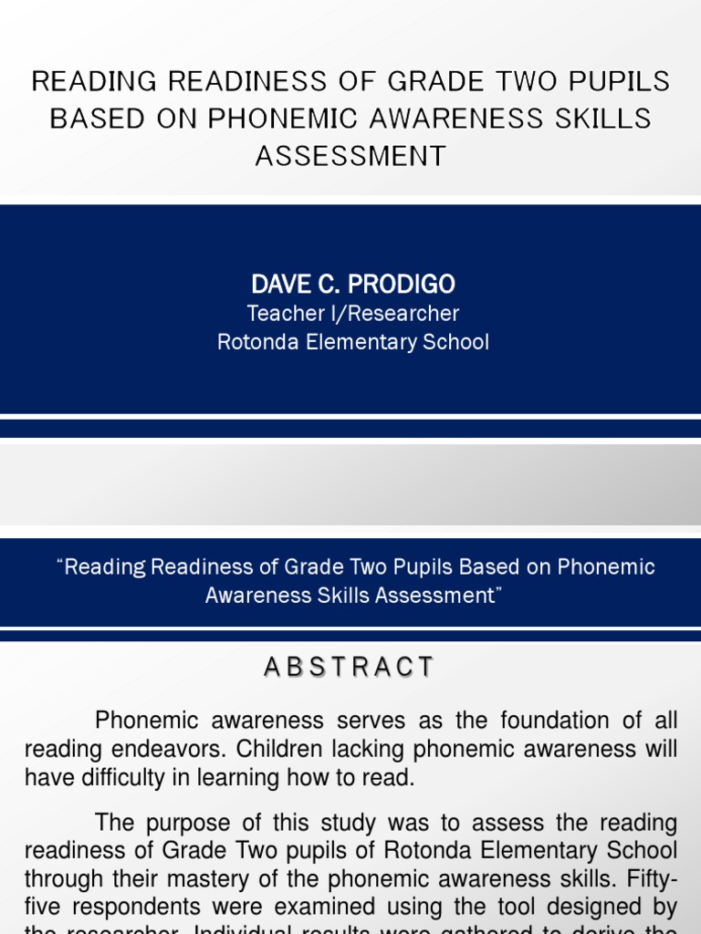 Dave C. Prodigo: Teacher I/Researcher Rotonda Elementary School | PDF ...