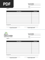 Cheque Payment Voucher Format in Excel | PDF | Payments | Cheque