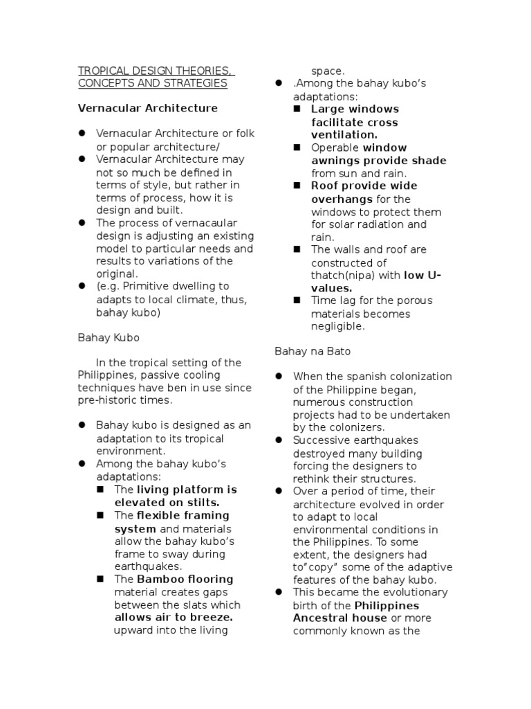 Tropical Design Theories Concepts and ST PDF | PDF | Environmental ...