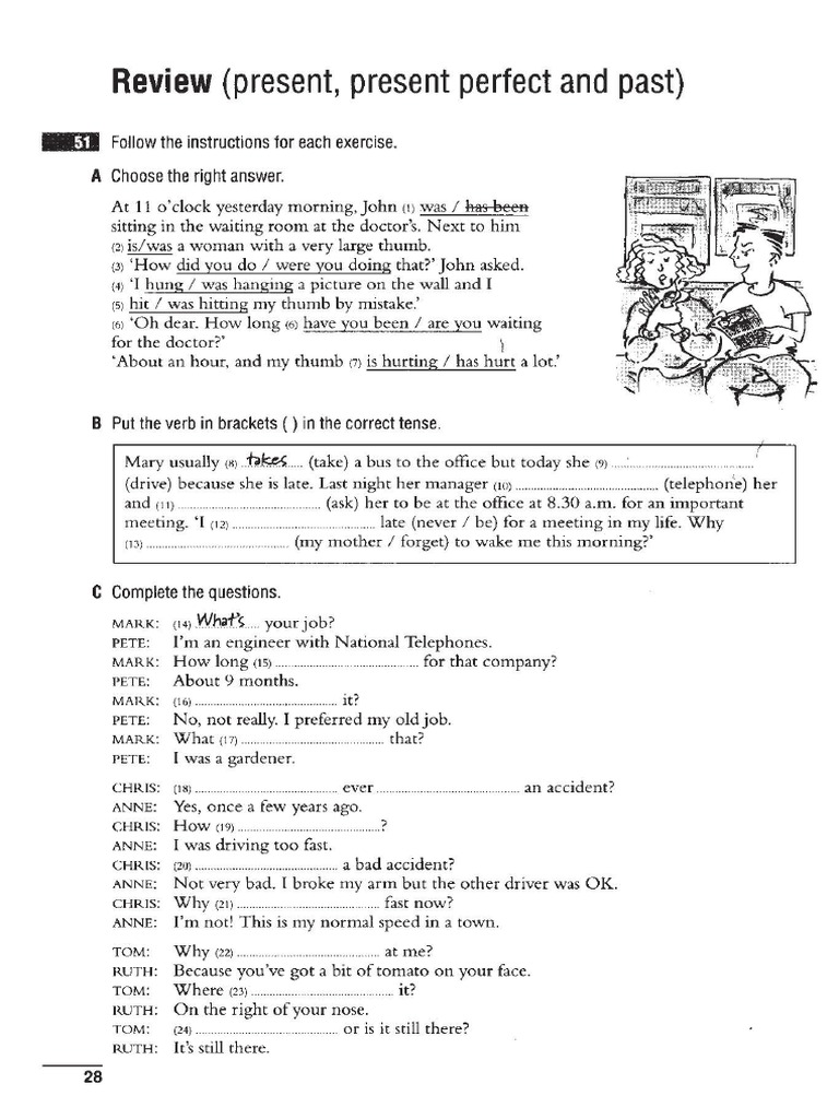 Present and Past Tenses.1 | PDF