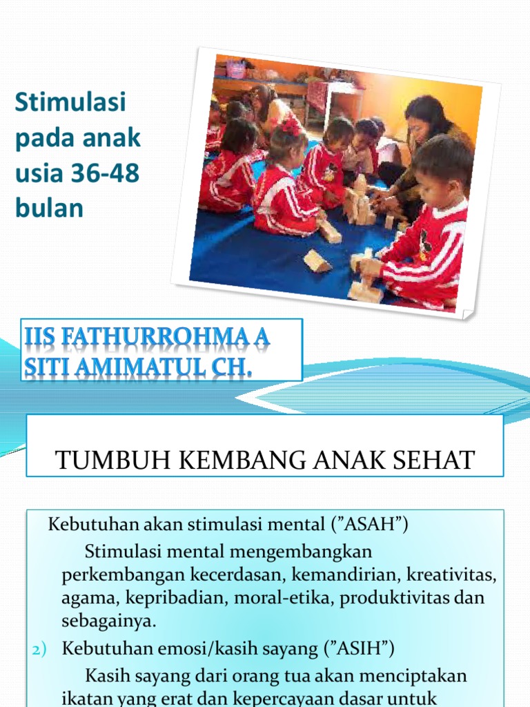 Stimulasi Pada Anak Usia 36-48 Bulan Fix | PDF