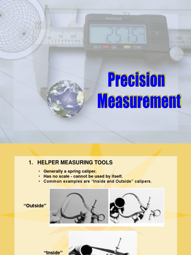 Precision Measurement | PDF | Tools | Measuring Instrument