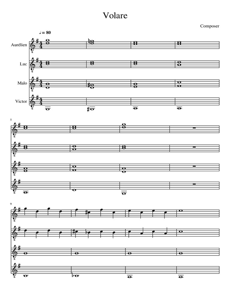 Volare: Composer 80 | PDF