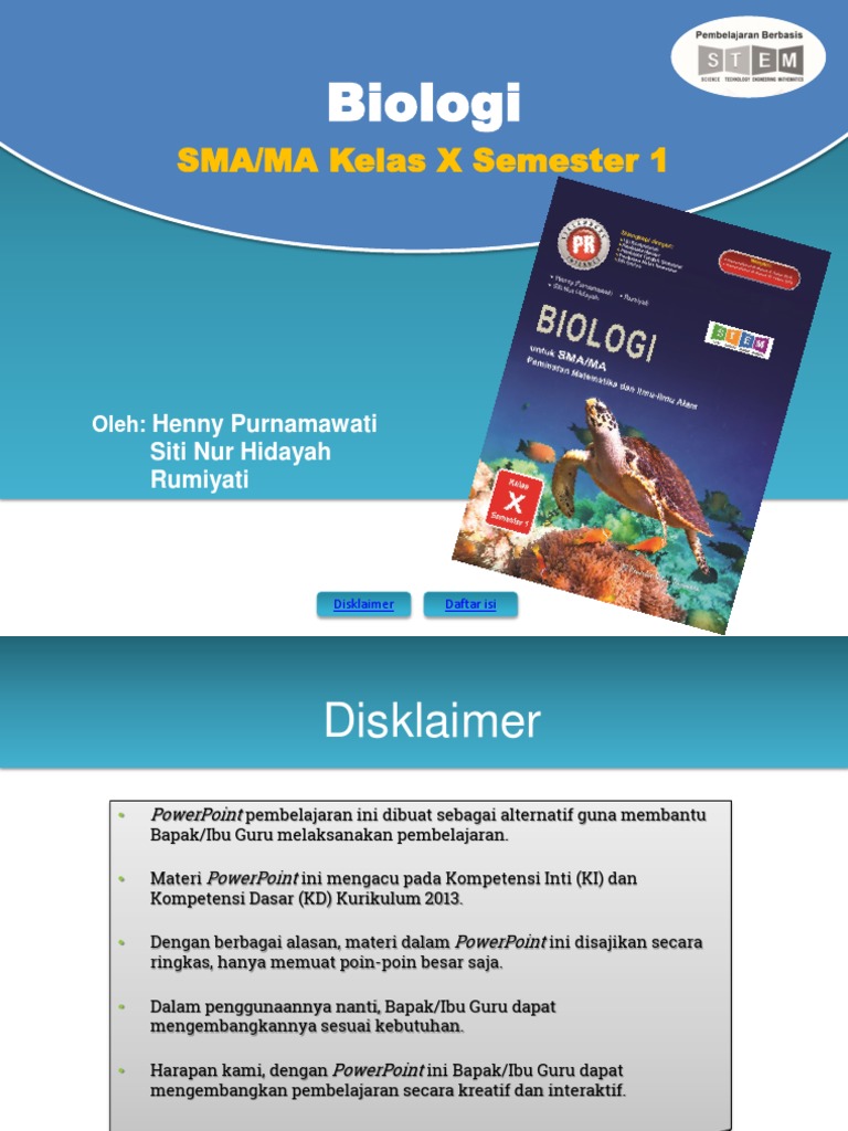 Power Point PR Biologi 10 Biologi Ed. 2019 | PDF