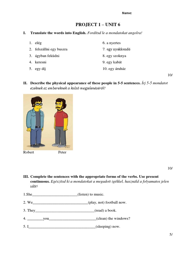 Project 1 - Unit 6 | PDF