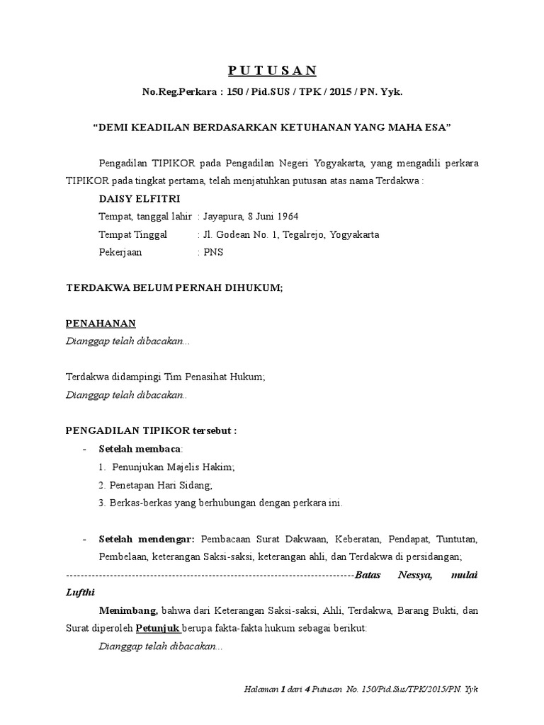 Putusan Baca Cut Lagi Lagi Lagi | PDF