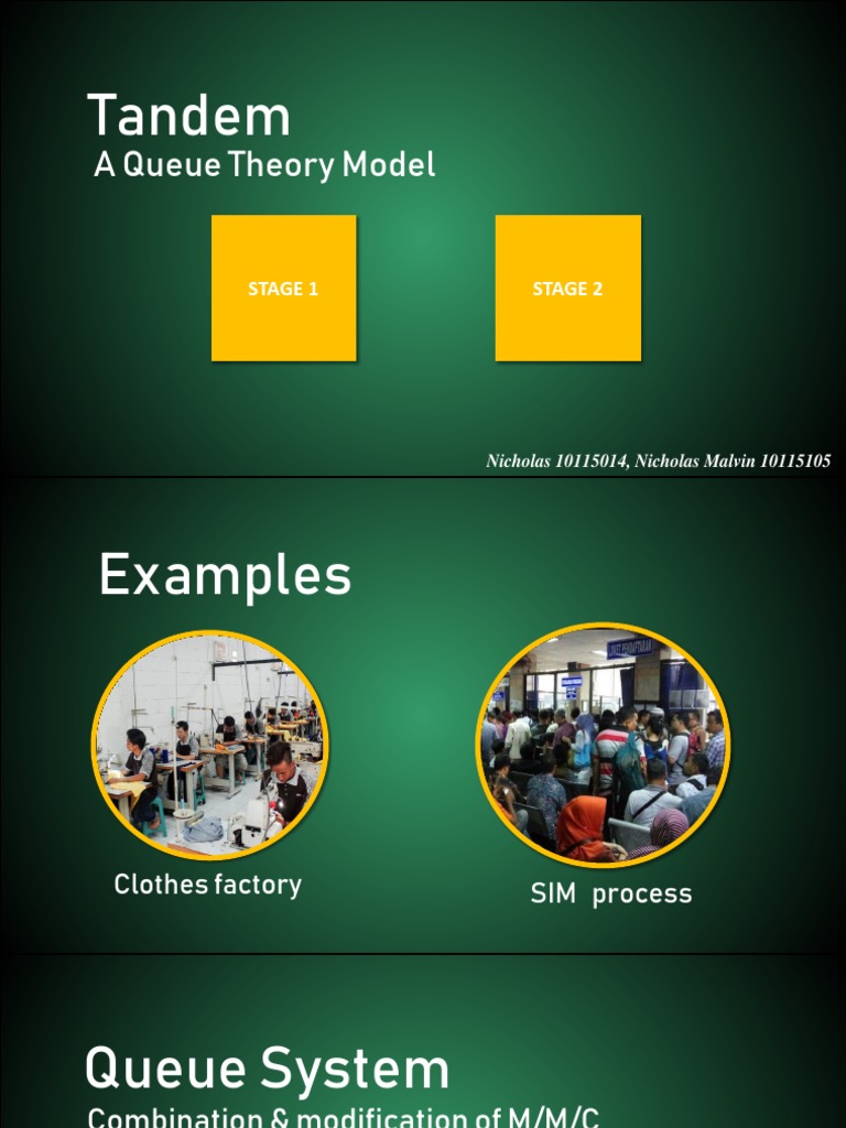 Tandem: A Queue Theory Model | PDF | Teaching Methods & Materials | Technology & Engineering
