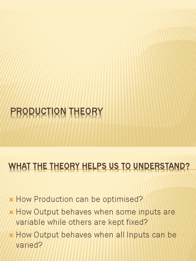 Production Pdf Production Function Long Run And Short Run