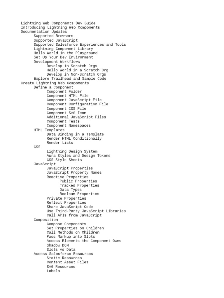 Lightning Web Component Topics Pdf Java Script Cascading Style Sheets